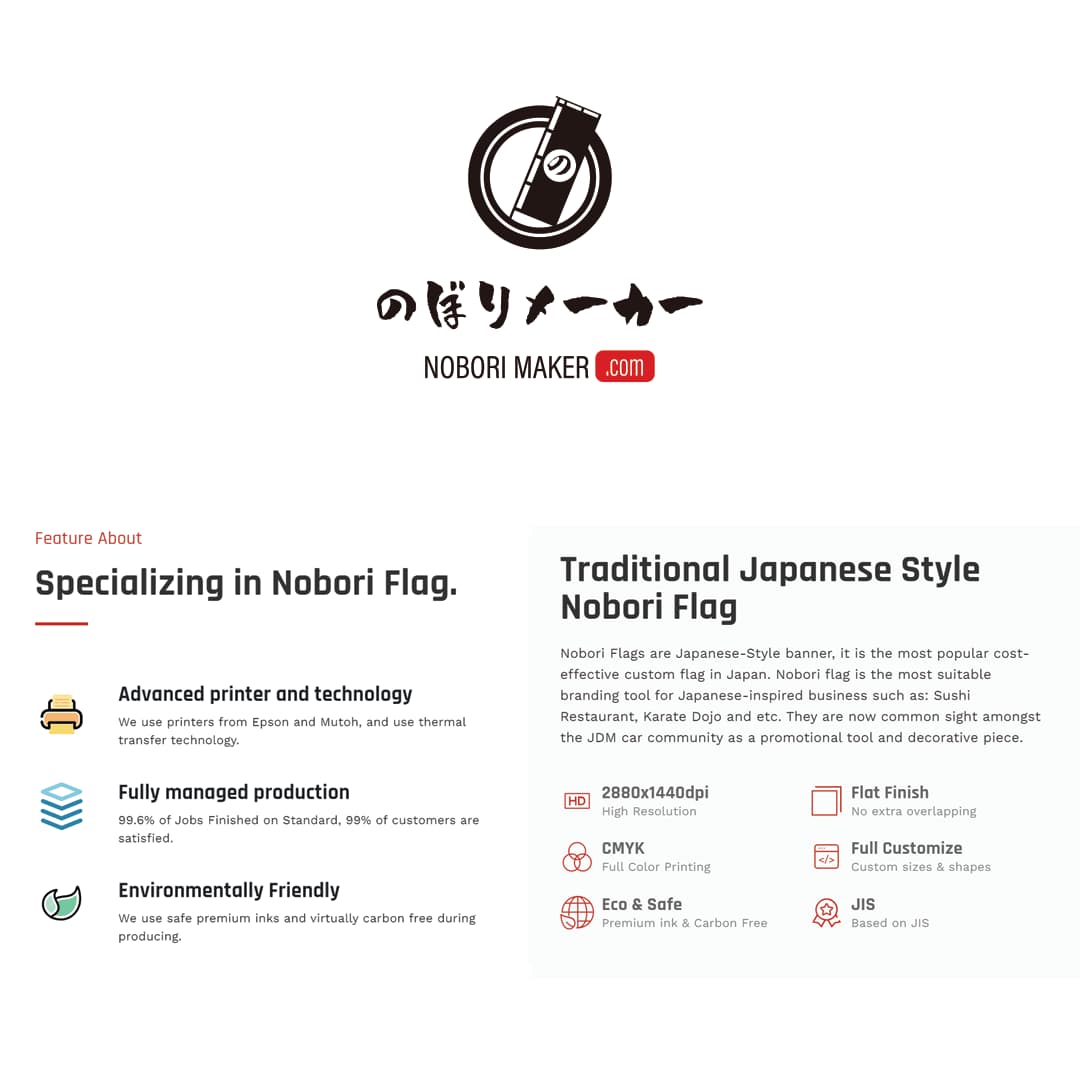 Custom Nobori Flag | FREE SHIPPING | Ship to Worldwide